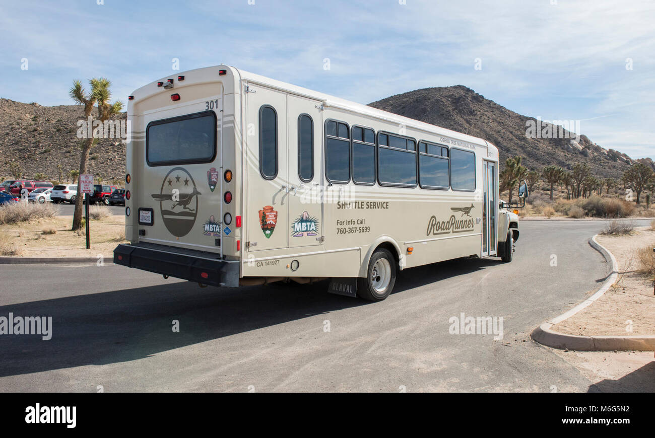 Roadrunner Shuttle at Barker Dam Parking Stock Photo - Alamy