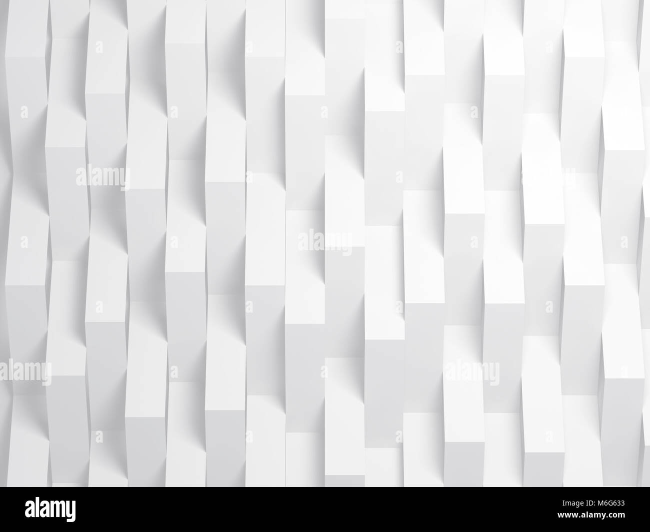 Abstract white digital background with vertical corners of stripes over ...