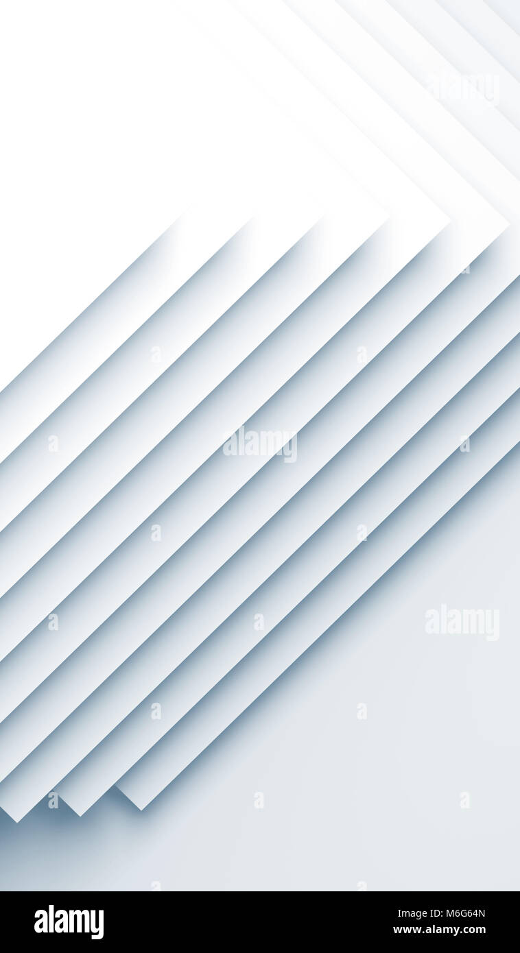 Abstract vertical white background, geometric pattern of paper sheets ...