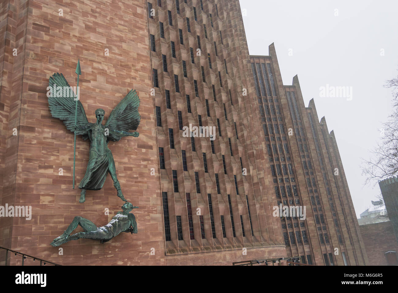 Coventry Cathedral Saint Michael Devil Statue Sculpture Epstein Jacob ...