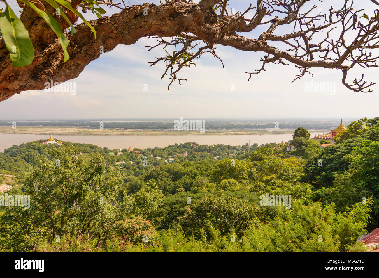 Sagaing: Sagaing Hill: temples, stupas, Irrawaddy (Ayeyarwady) River ...