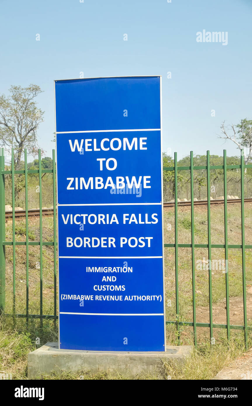 Zimbabwe border post hi-res stock photography and images - Alamy