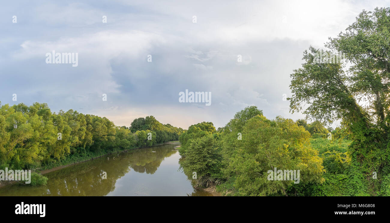 River banks covered with lush, green vegetation Stock Photo - Alamy