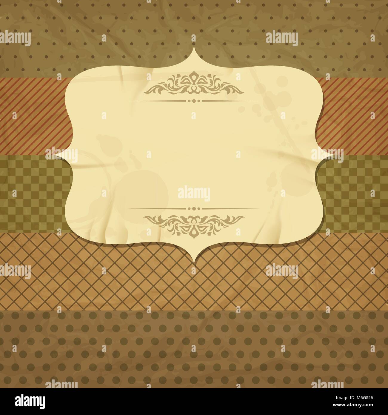 Vintage and retro old paper card with blank space for text Stock Vector ...