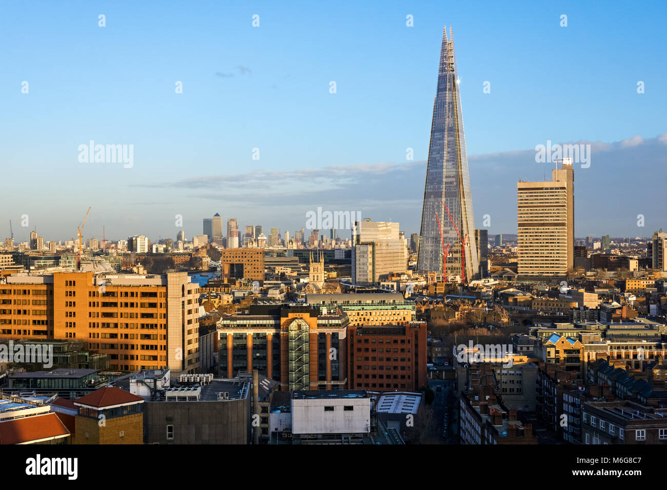Panoramic view of London with the Shard skyscraper, England United ...