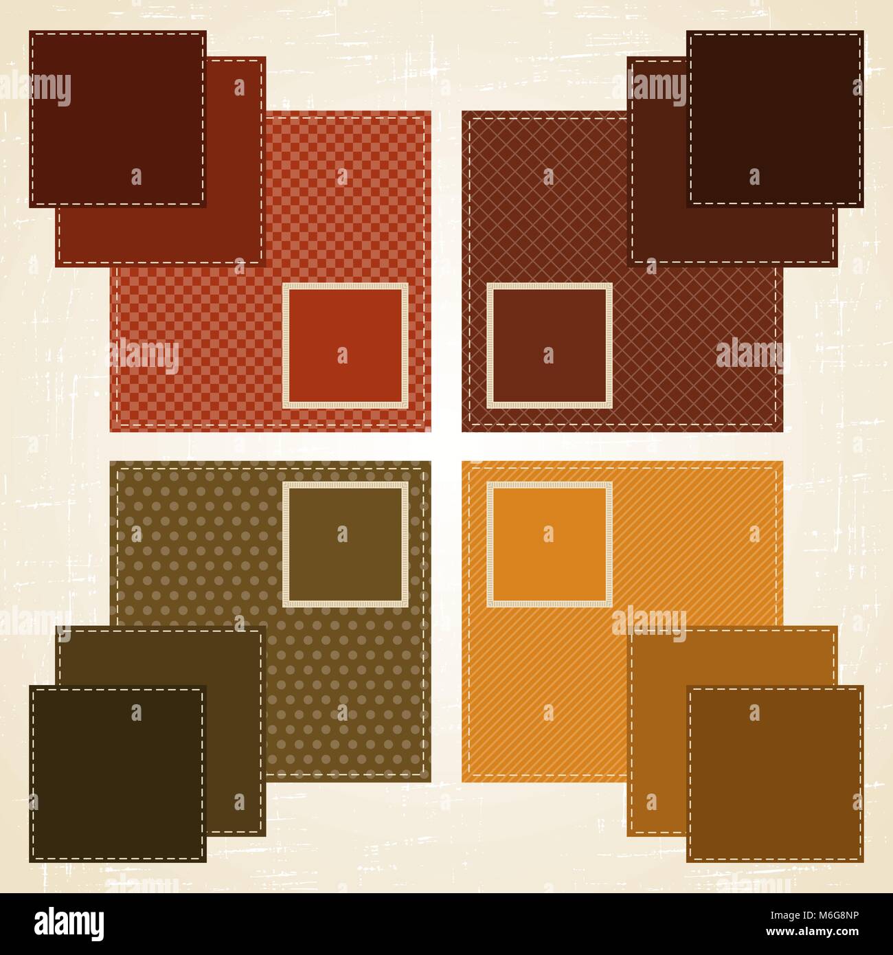 Textured labels and stickers set in retro style Stock Vector Image ...