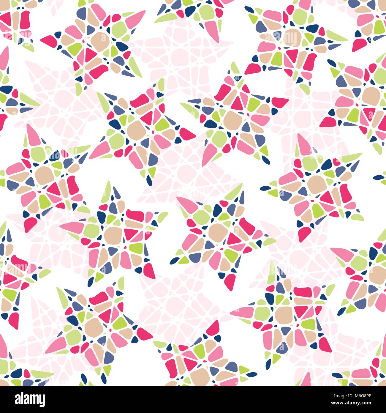 Abstract geometric vector seamless texture, background mosaic Stock ...