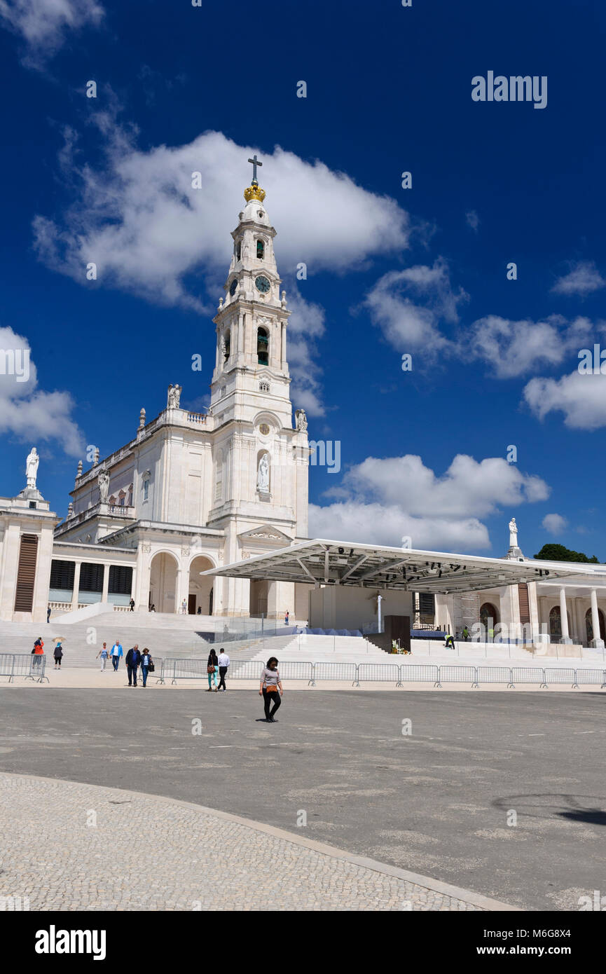 The main church at the Sanctuary of Fátima, also known as Sanctuary of ...