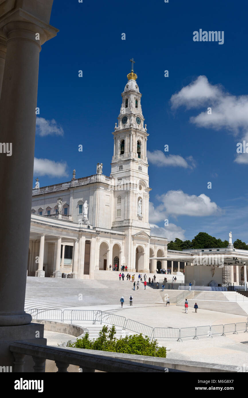 The main church at the Sanctuary of Fátima, also known as Sanctuary of ...