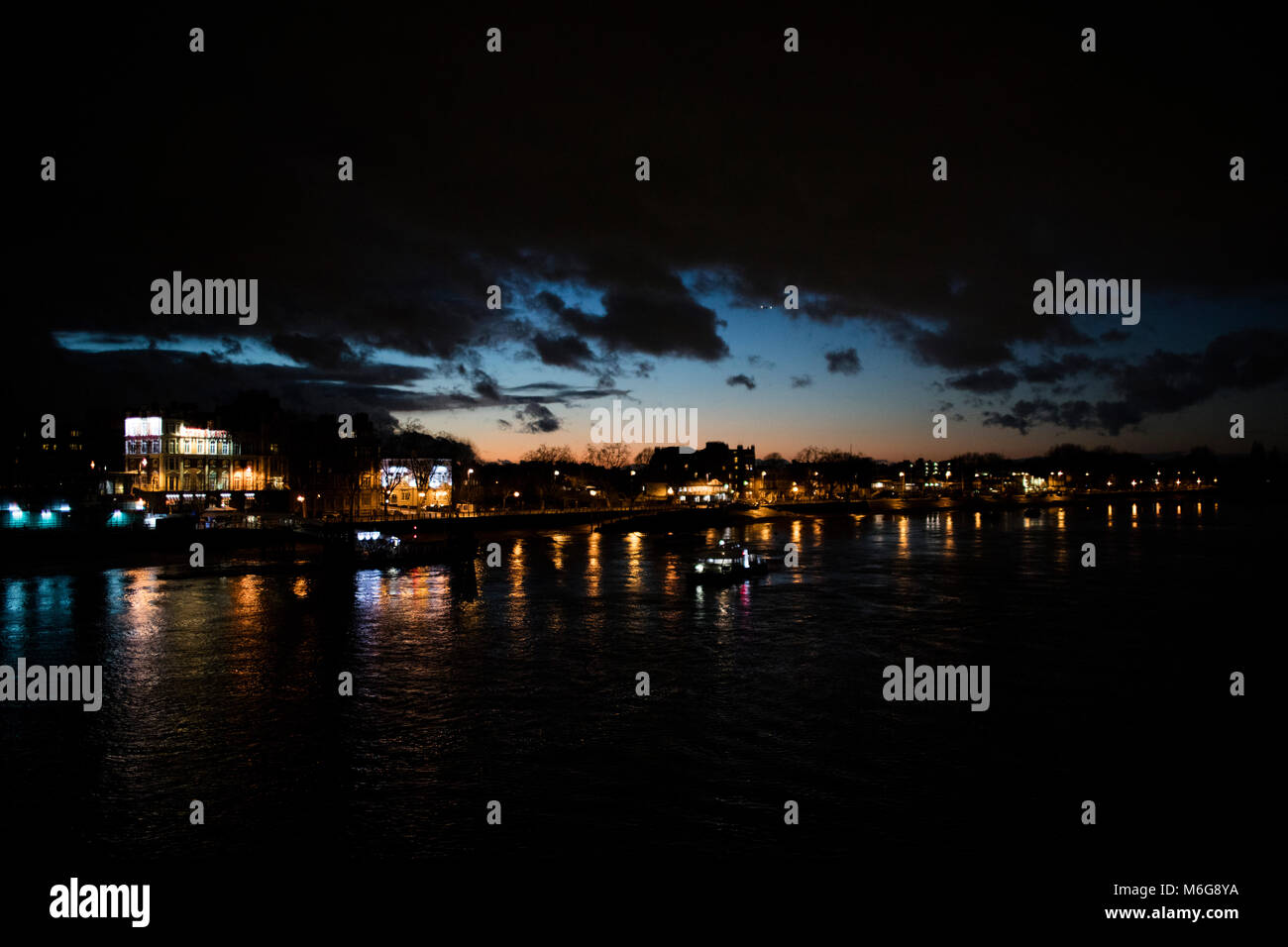 The Thames at putney at sunset Stock Photo - Alamy