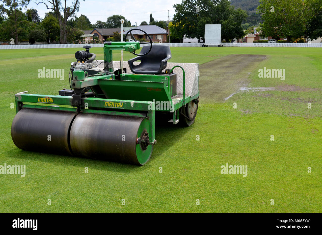 Cricket pitch roller hi-res stock photography and images - Alamy