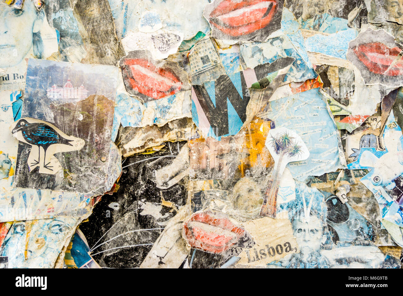 Nice grunge background made of old, weathered posters Stock Photo - Alamy