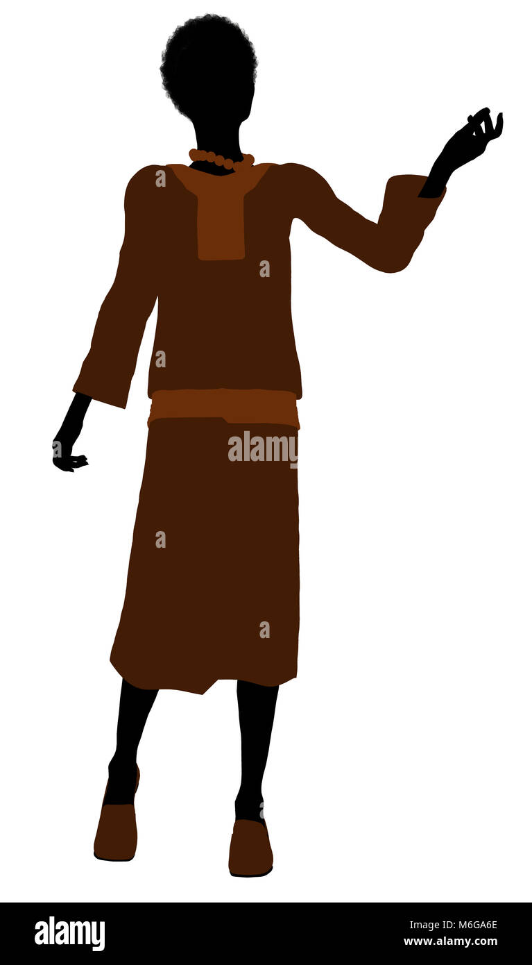 Conservative african american female illustration silhouette on a white ...