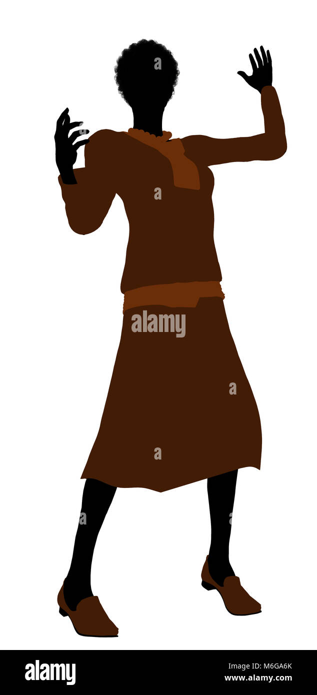 Conservative african american female illustration silhouette on a white ...
