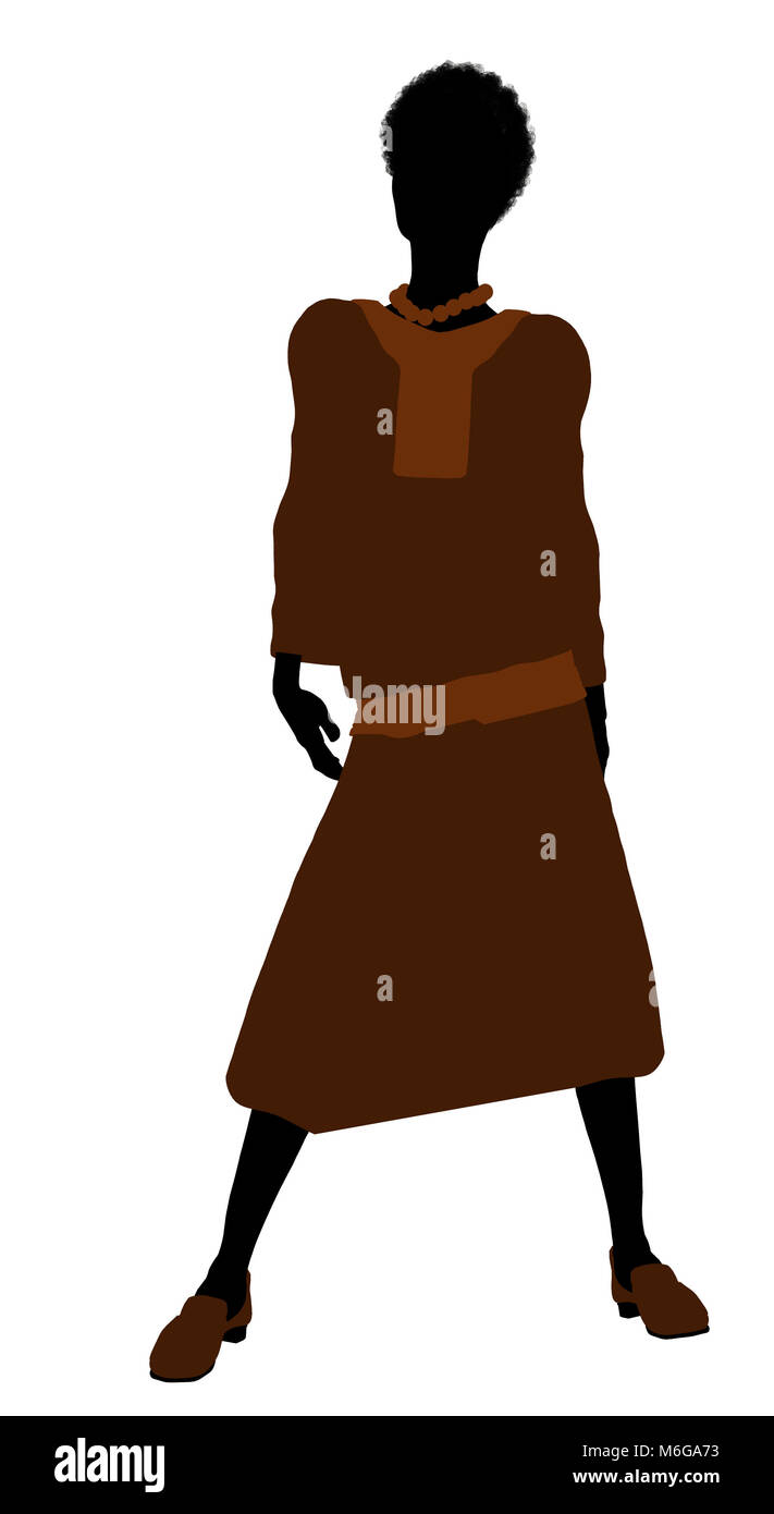 Conservative african american female illustration silhouette on a white ...