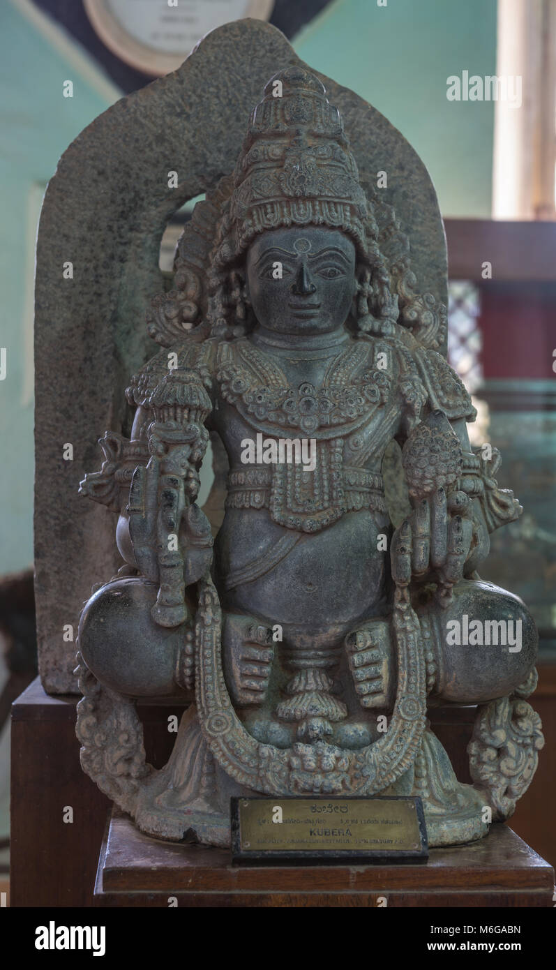 Madikeri, India - October 31, 2013: Ancient Kubera, Lord of Wealth in ...
