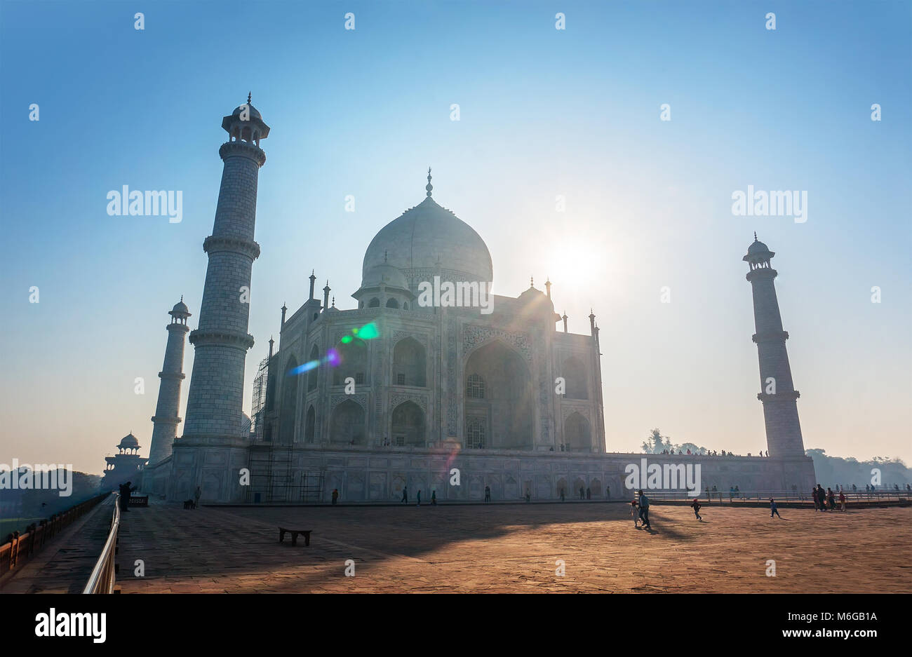 Taj Mahal India Sunset. Agra, Uttar Pradesh. The most famous Indian ...
