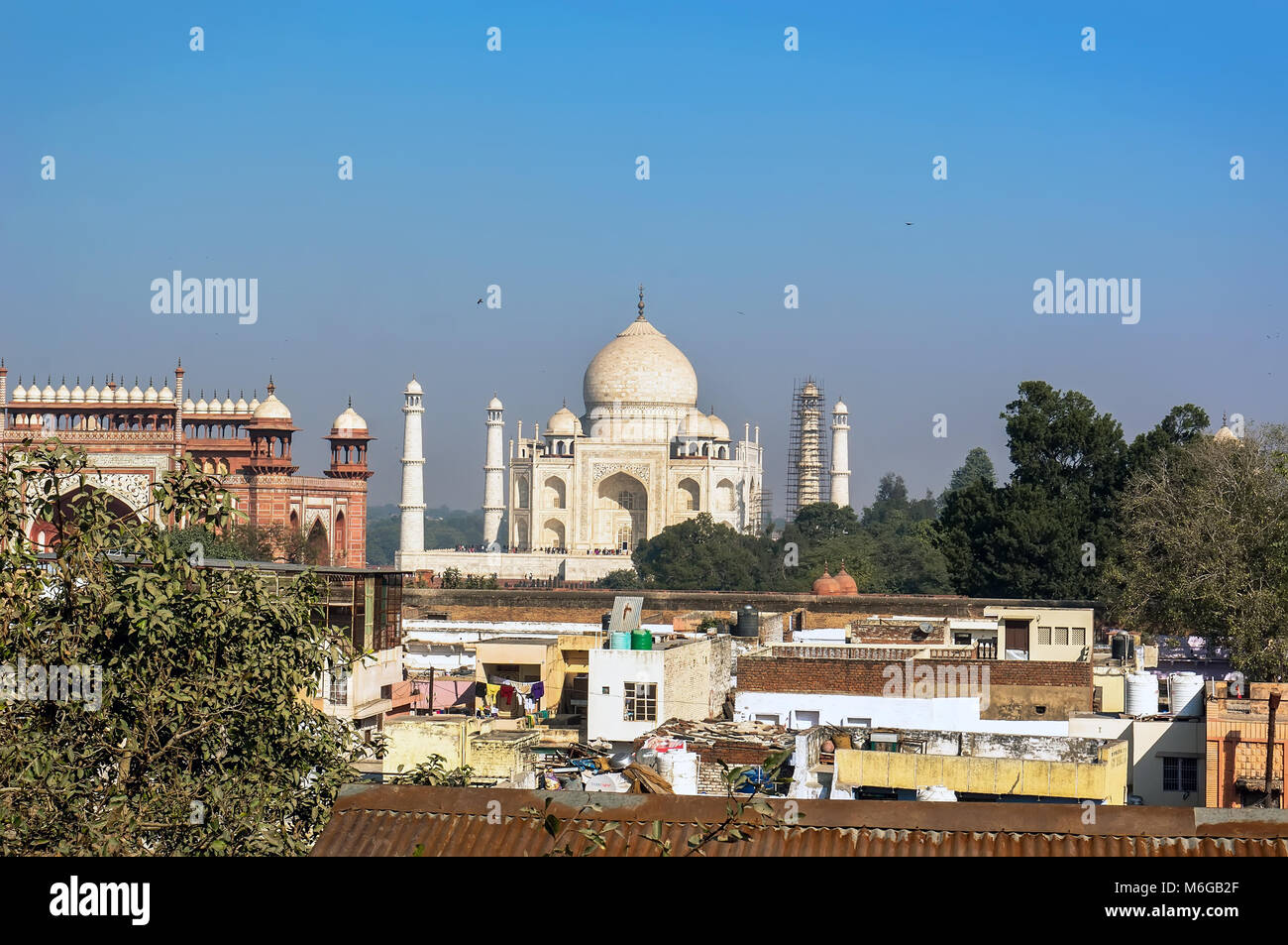 Taj mahal aerial view hi-res stock photography and images - Alamy