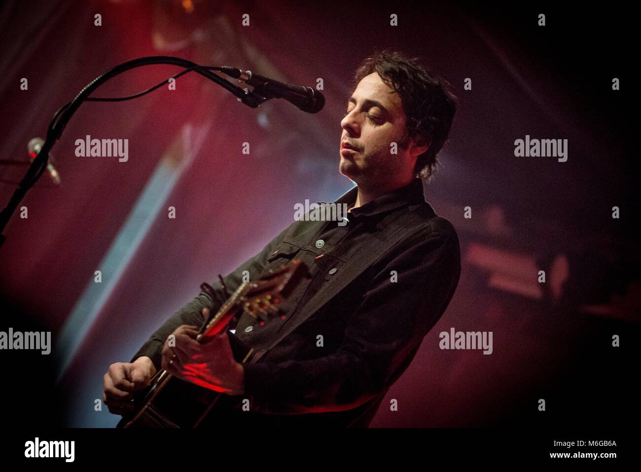 Milano, Italy. 01st Mar, 2018. Singer-songwriter Alberto Bianco sings ...