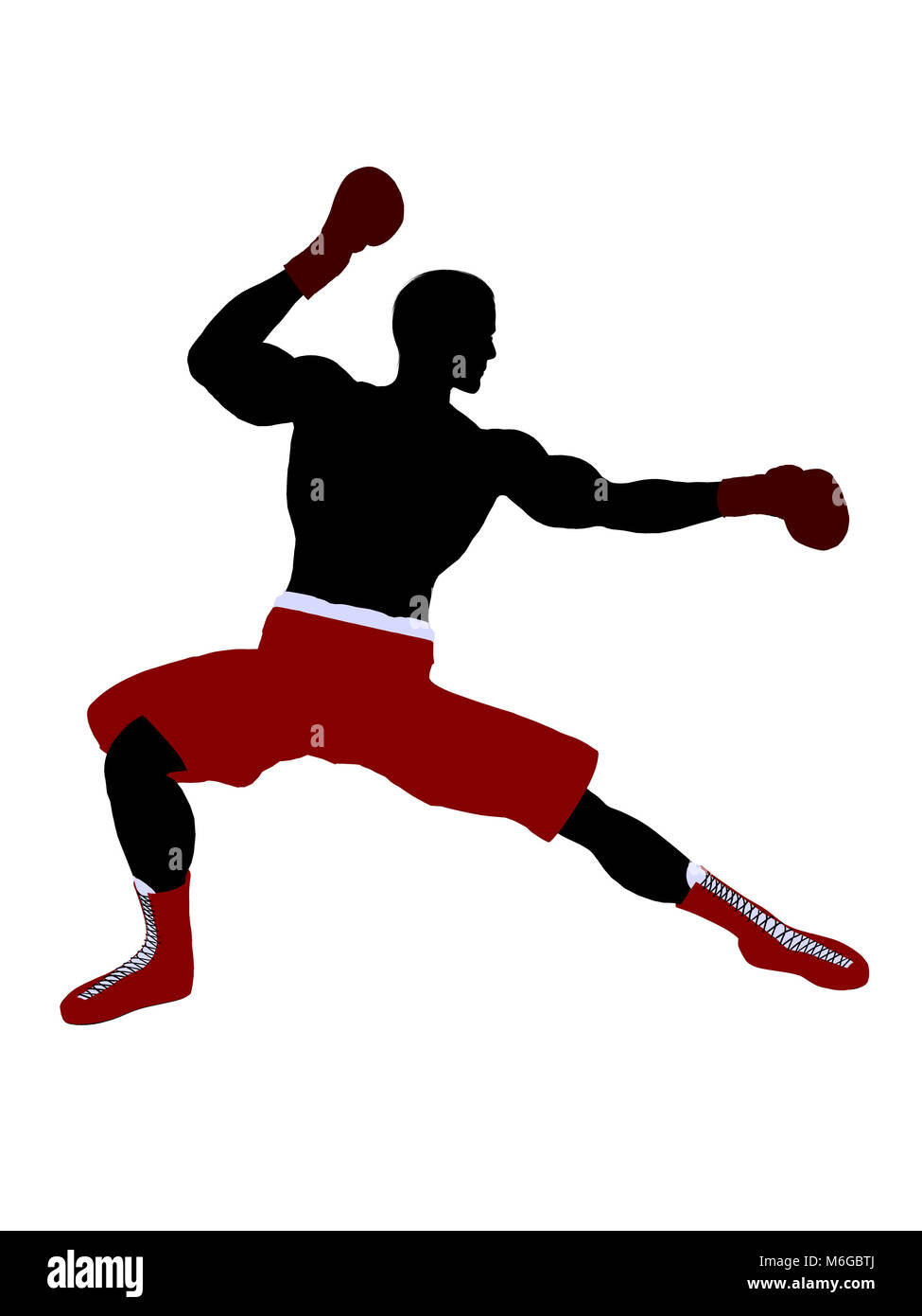 The Silhouette Of A Boxer High Resolution Stock Photography and Images ...
