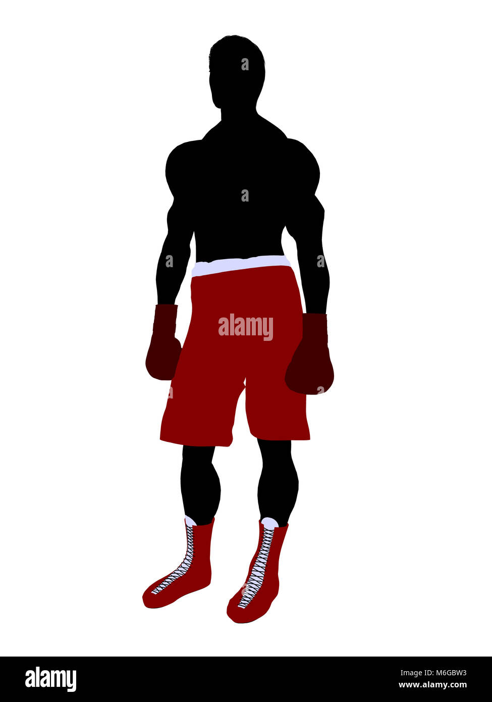 The Silhouette Of A Boxer Stock Photos & The Silhouette Of A Boxer ...