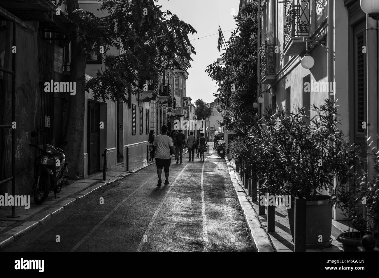 The Athens alley Stock Photo - Alamy