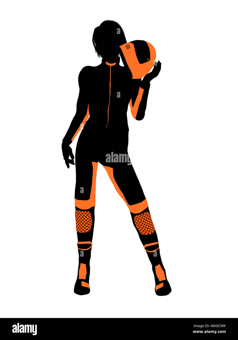 Woman Motorcycle Silhouette High Resolution Stock Photography and ...