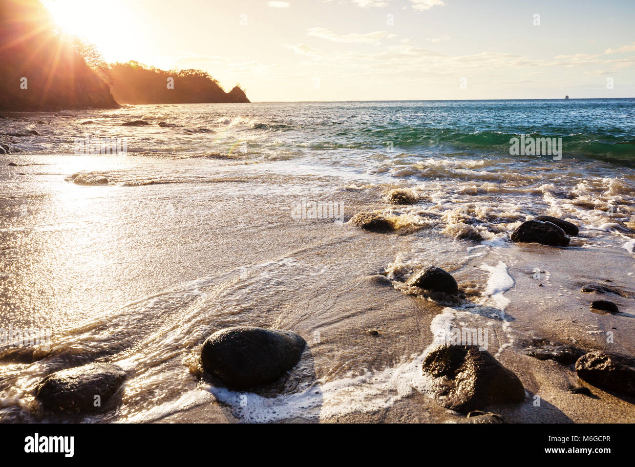 Beautiful tropical Pacific Ocean coast in Costa Rica Stock Photo - Alamy