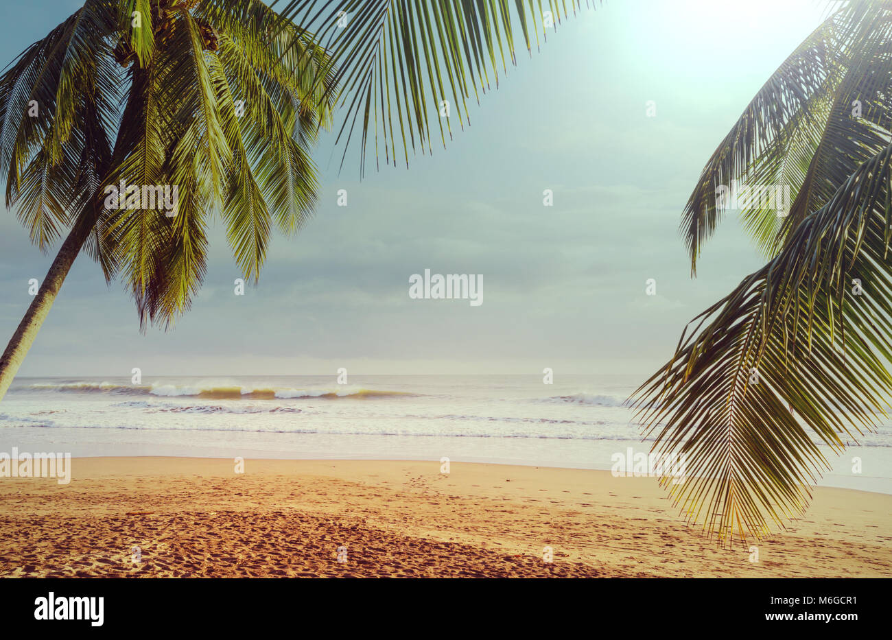 Beautiful tropical Pacific Ocean coast in Costa Rica Stock Photo - Alamy
