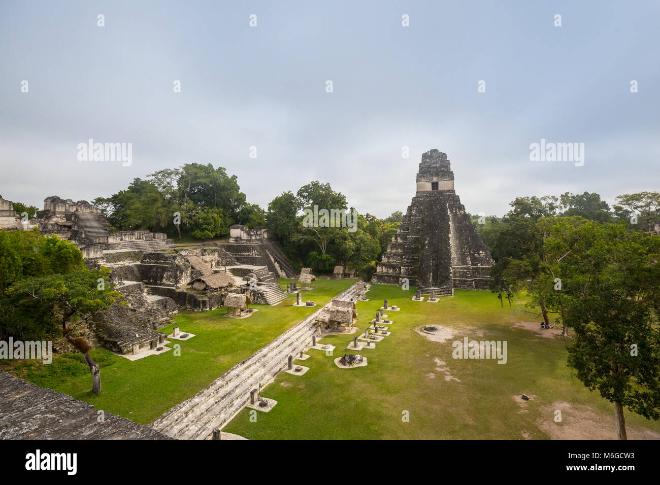 Famous ancient Mayan temples in Tikal National Park, Guatemala, Central ...