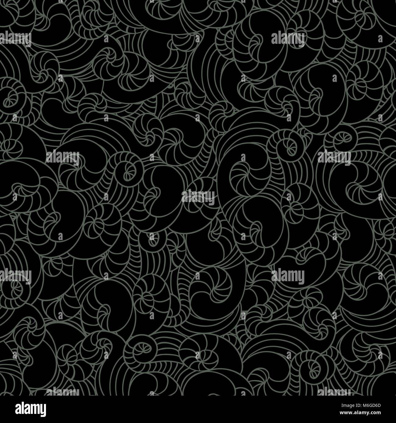 Seamless wave hand drawn pattern. Abstract background Stock Vector ...