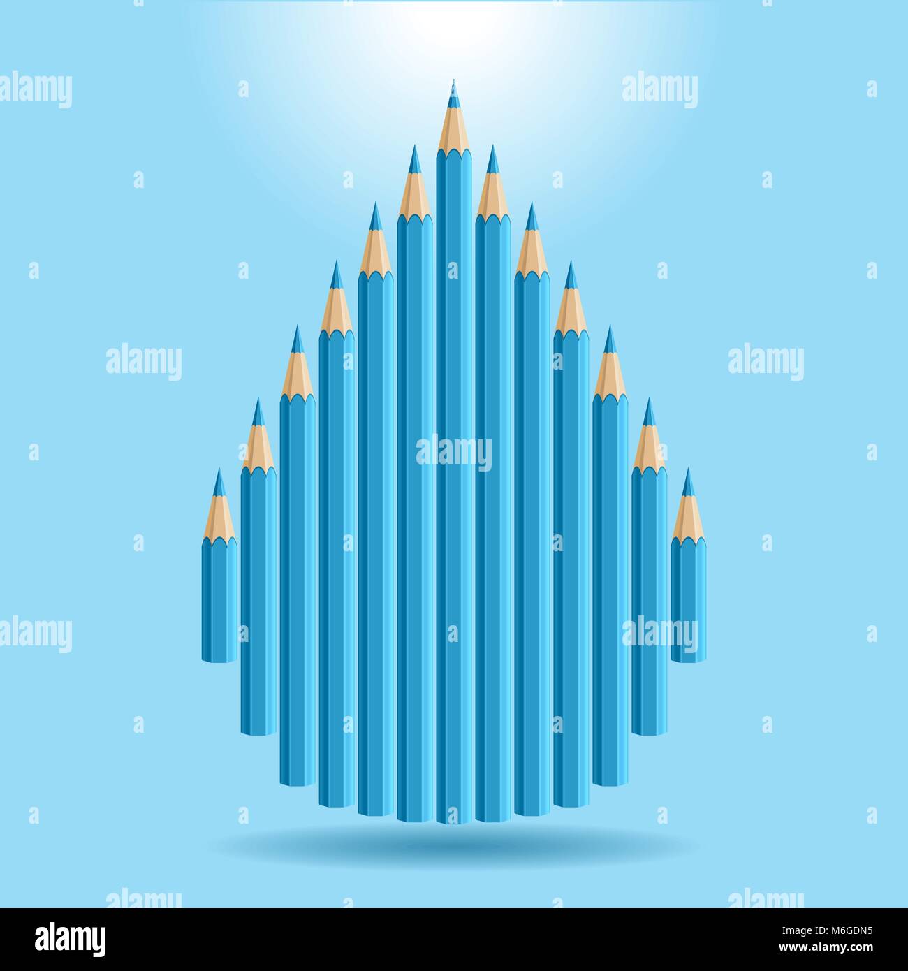 Background with blue pencils. Vector concept Stock Vector Image & Art ...
