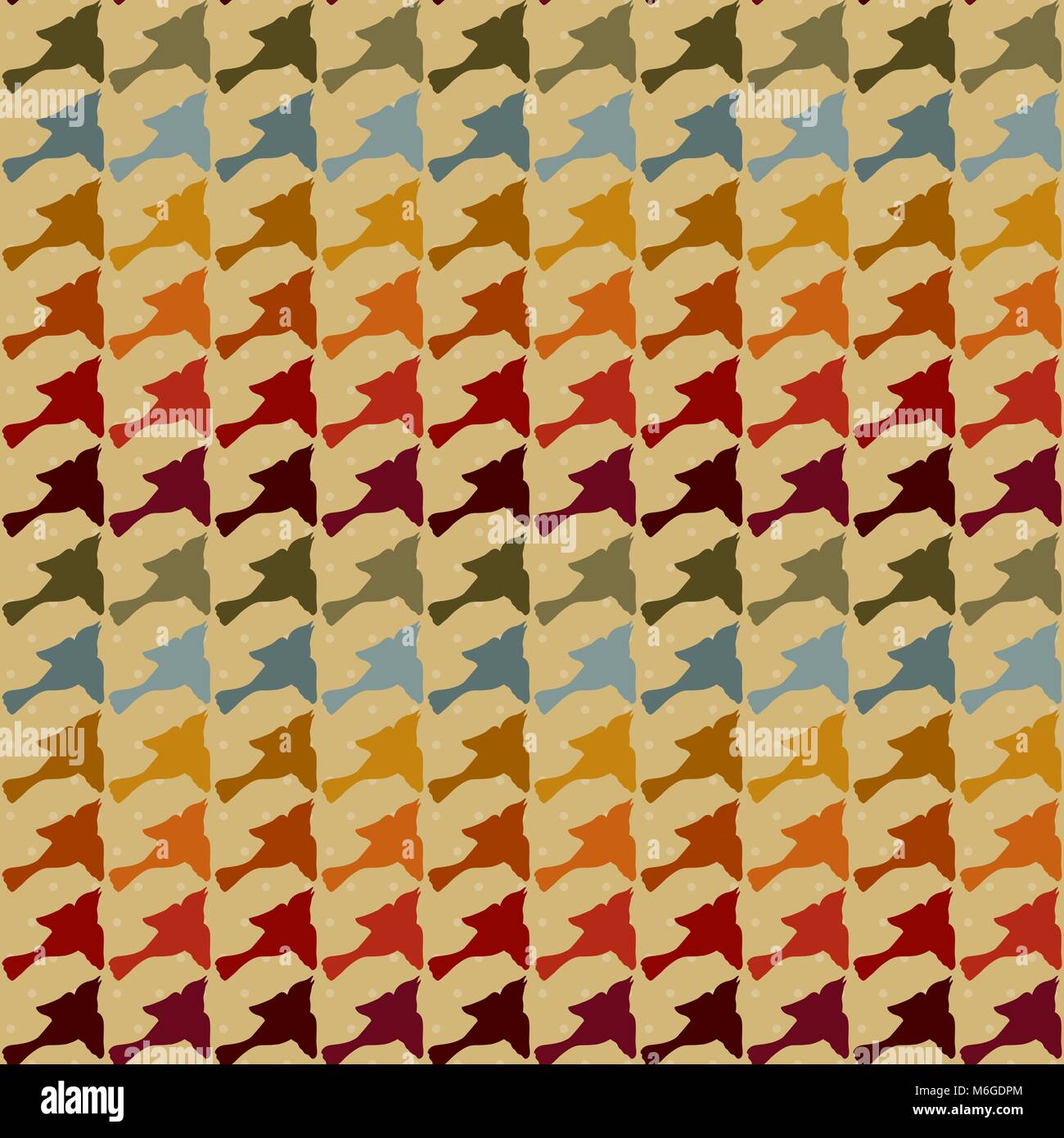 Seamless pattern with birds in retro style Stock Vector Image & Art - Alamy