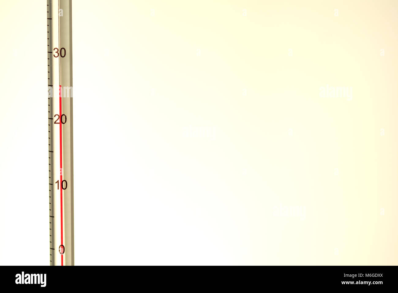 red thermometer isolated on a white background. Scientific medical ...