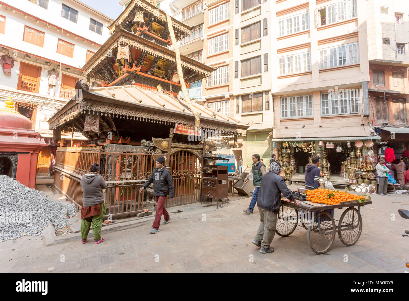 A Building in Nepal Stock Photo - Alamy