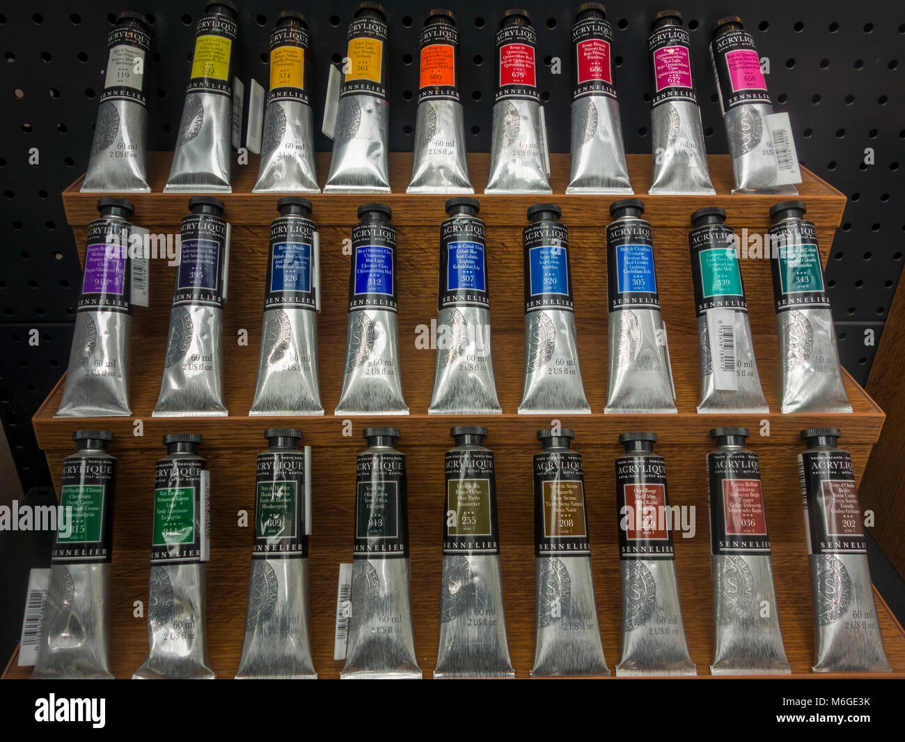 Tubes of acrylic paint in an art shop in Paris Stock Photo - Alamy