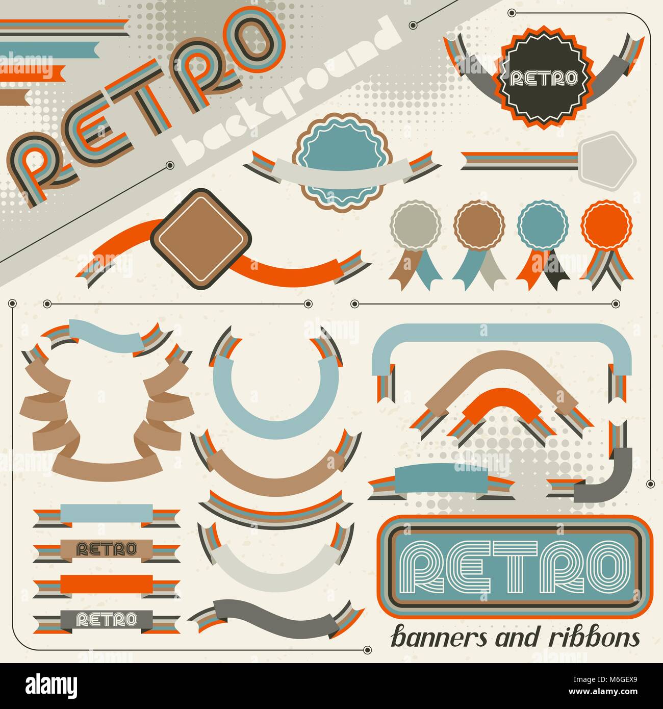 Retro banners and ribbons Stock Vector Image & Art - Alamy