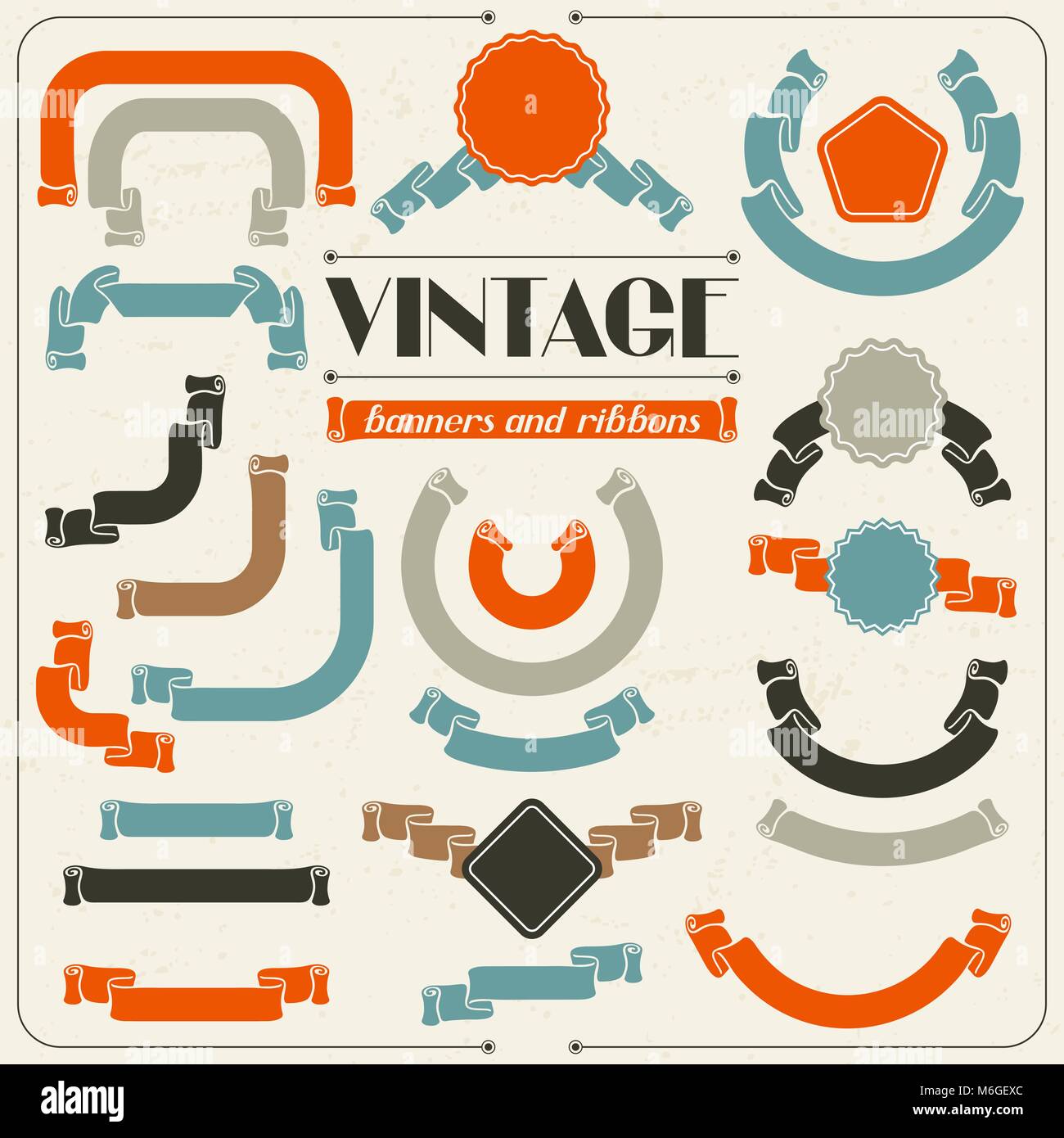 Retro banners and ribbons Stock Vector Image & Art - Alamy