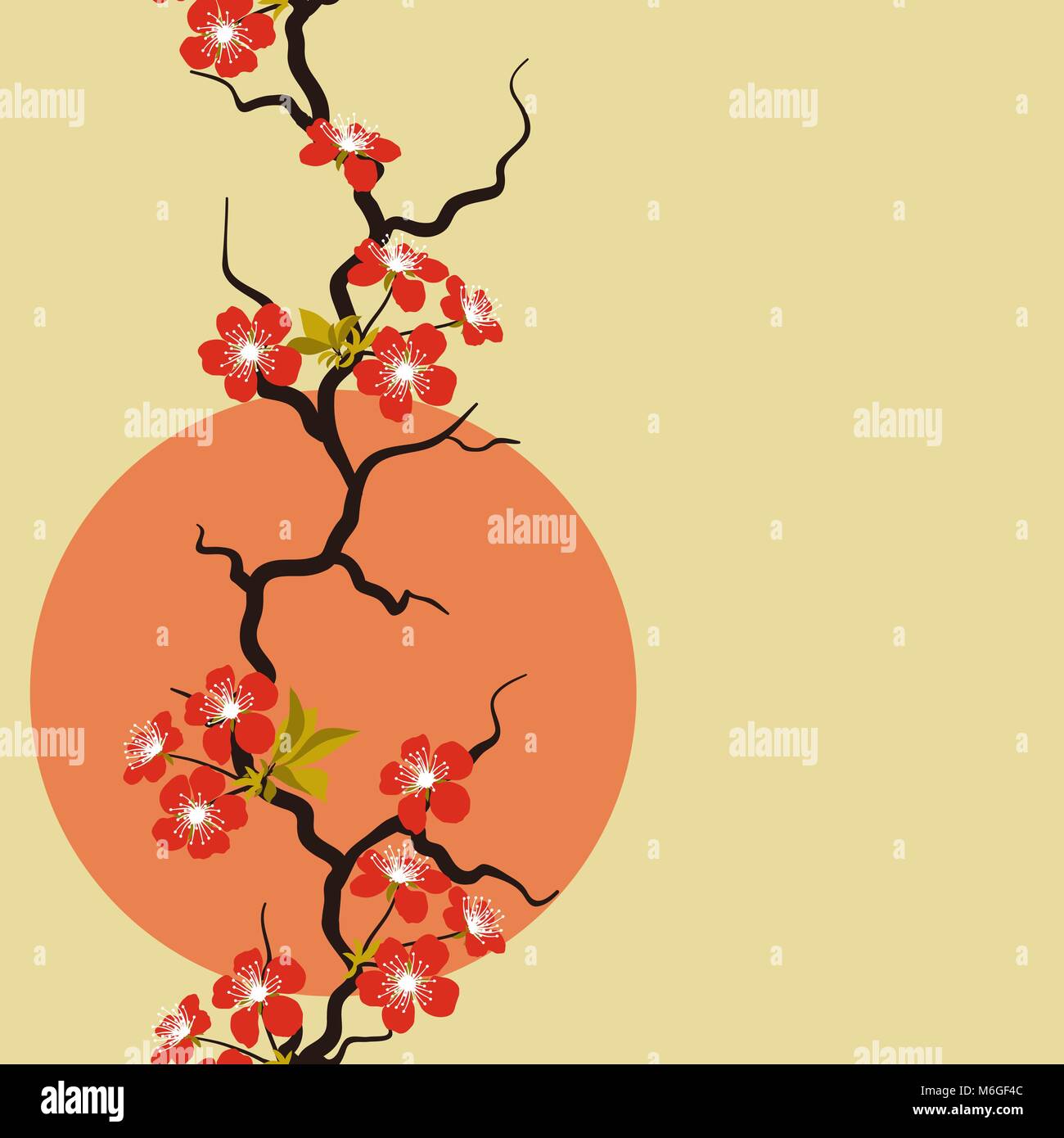 Cherry blossom bloom Stock Vector Images - Alamy