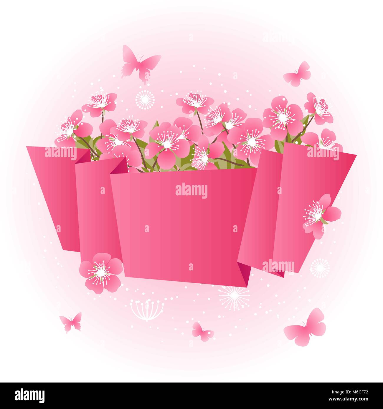Japan cherry blossom art Cut Out Stock Images & Pictures - Alamy