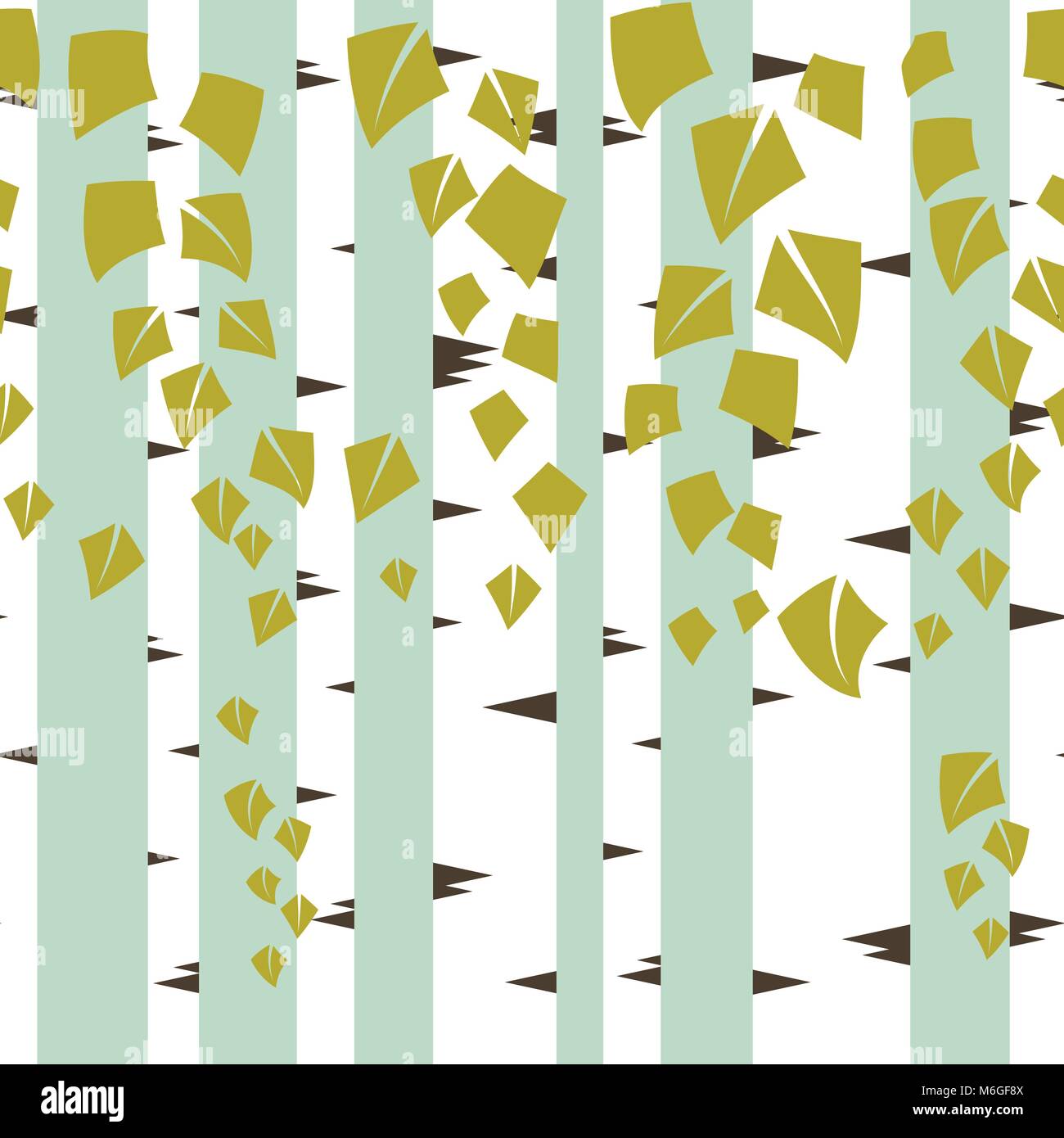 Seamless vector texture with green trees of birch Stock Vector Image ...