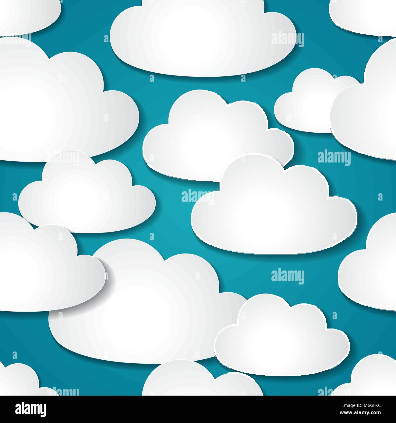 Seamless background with paper clouds Stock Vector Image & Art - Alamy