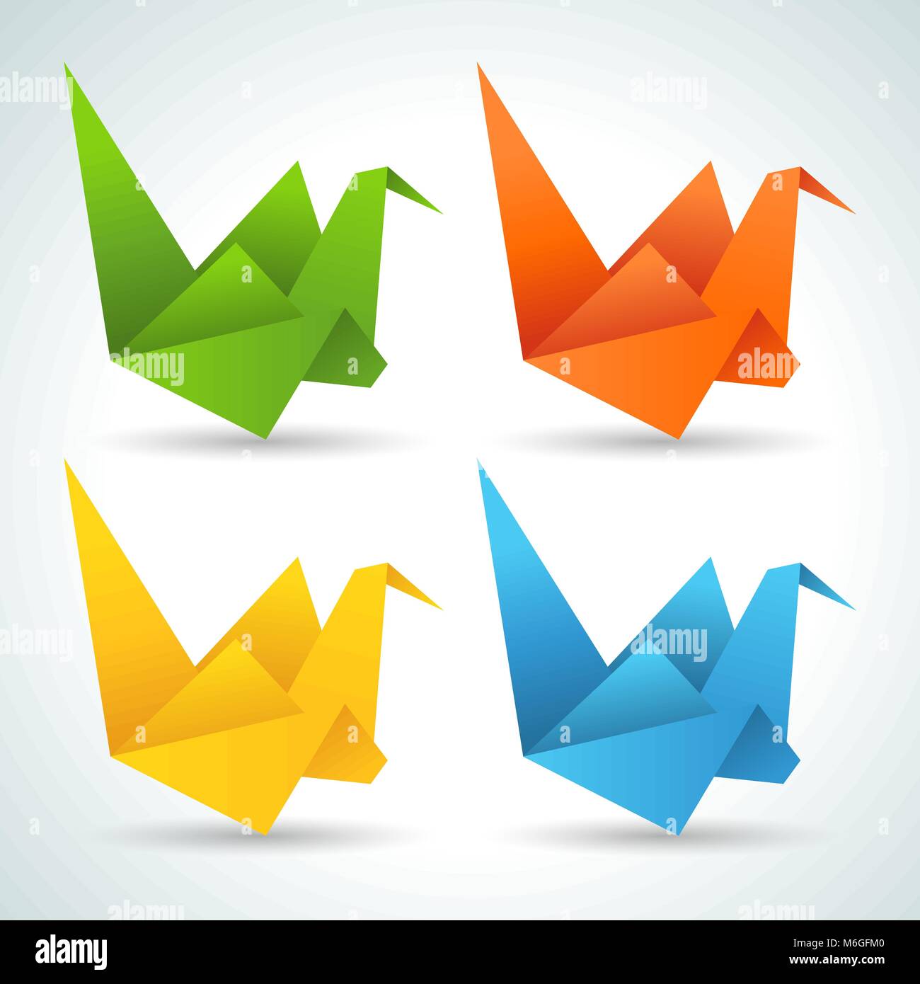 Paper art origami made Stock Vector Images - Alamy
