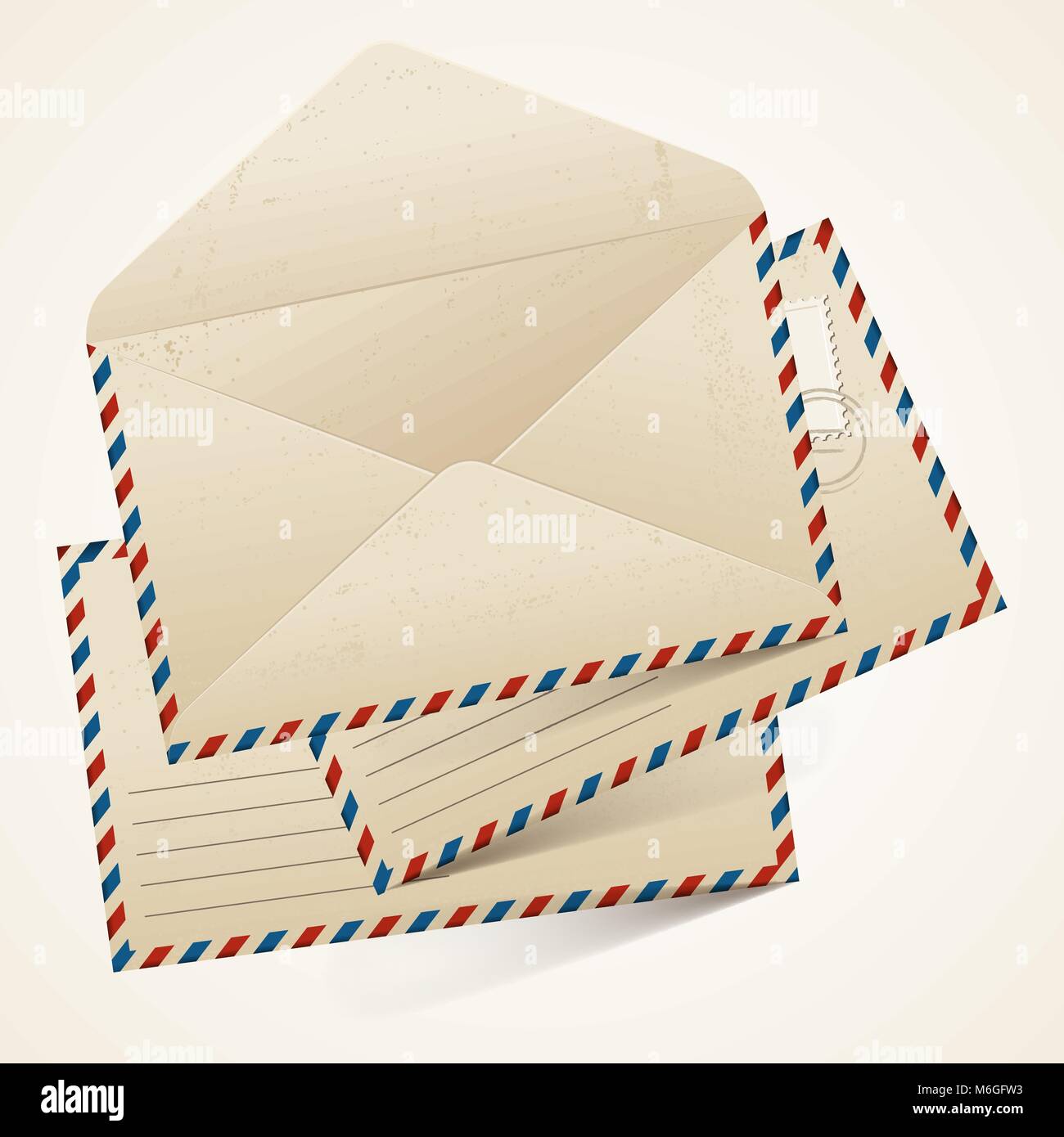 Stack old vintage paper Stock Vector Images - Alamy