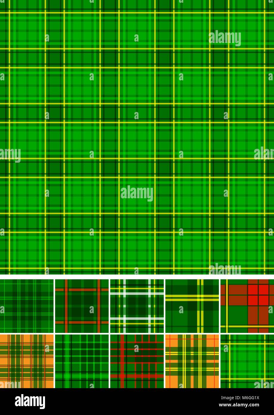 Tartan, plaid seamless 10 patterns Stock Vector Image & Art - Alamy