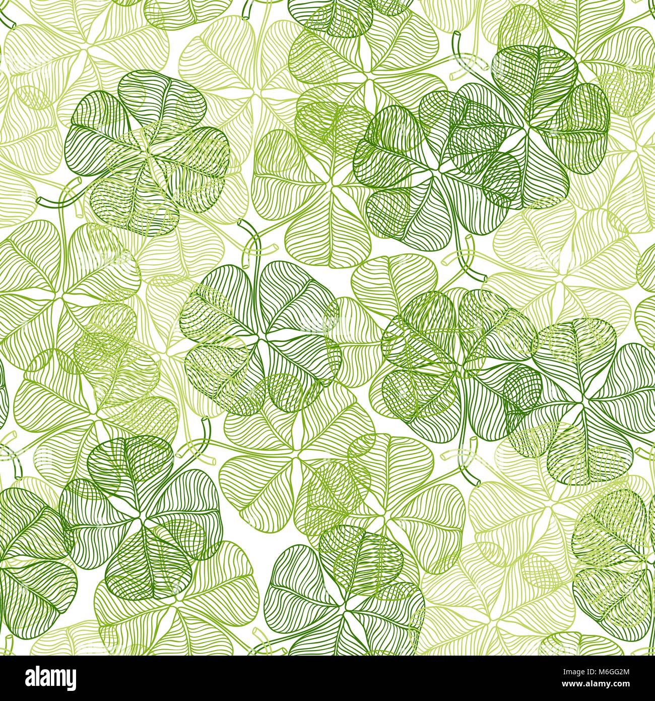 Seamless pattern with abstract clover leaves Stock Vector Image & Art ...