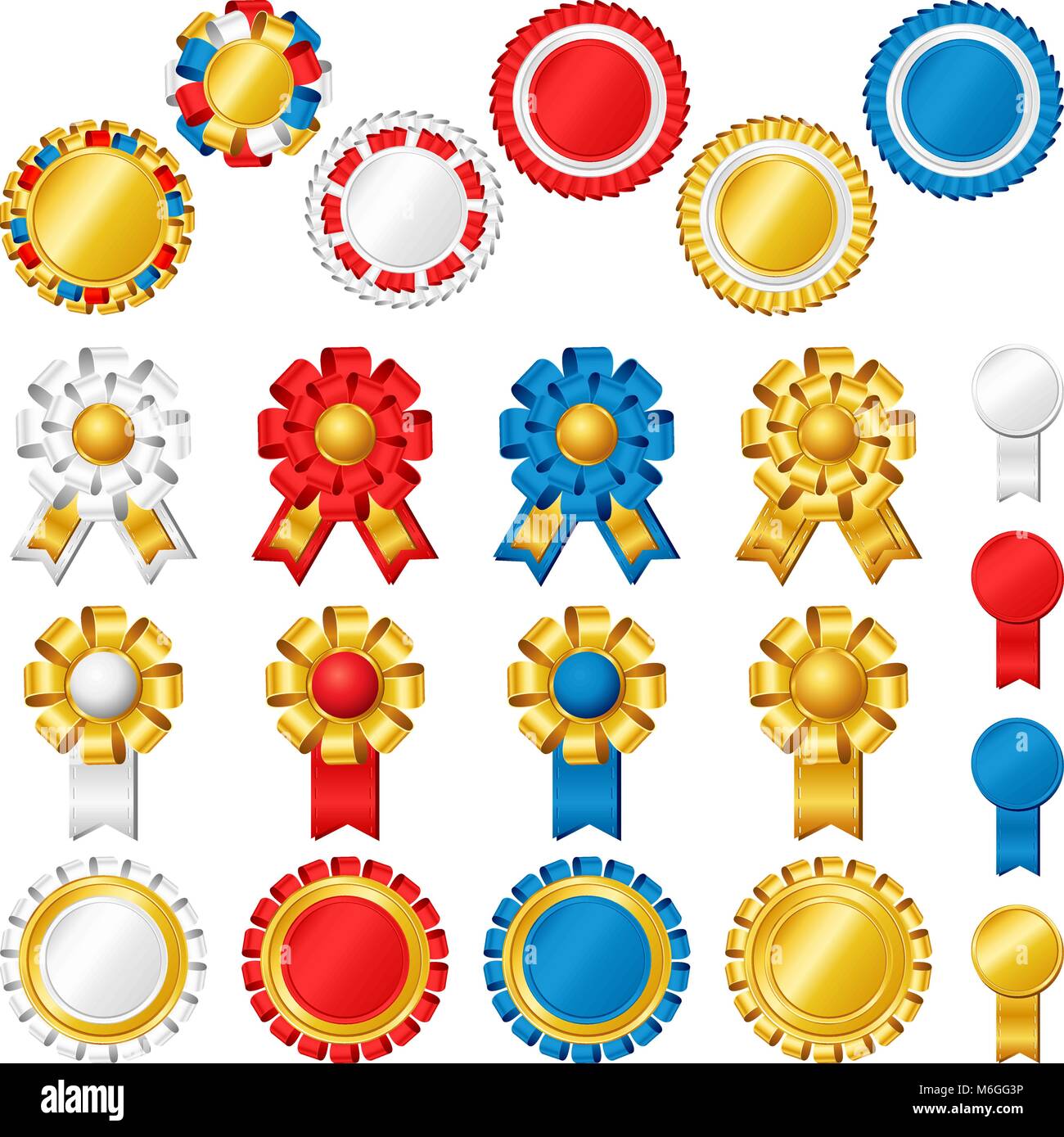 Blank award ribbon rosettes Stock Vector Image & Art - Alamy