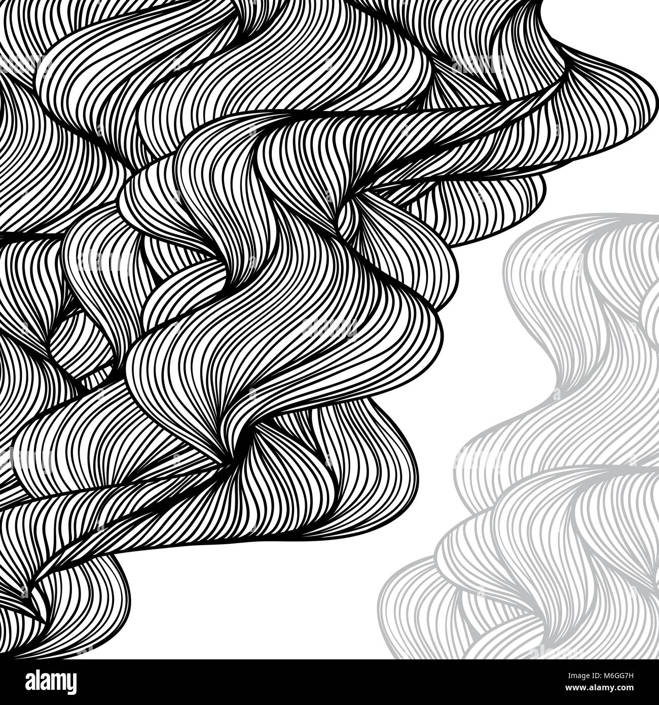 Abstract hand drawn waves background Stock Vector Image & Art - Alamy