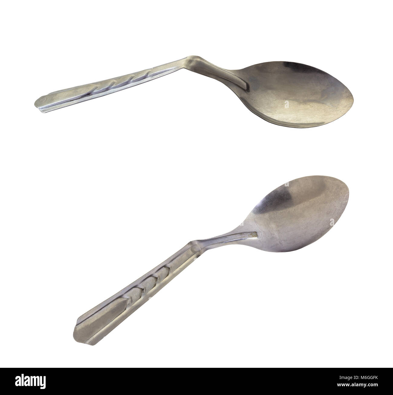 Spoon in bad shape isolate on white background (clipping path included ...