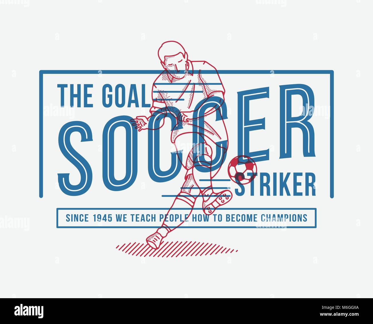 It's a vector illustration about a soccer scorer and how to become a ...